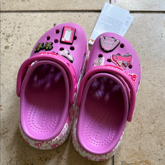 CROCS | Shoes | Crocs Kids Pink Clogs With Fun Charms | Poshmark